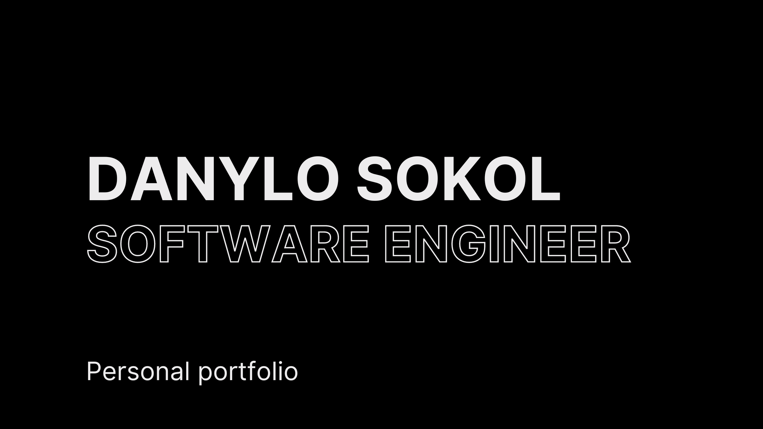 Danylo Sokol - portfolio website
